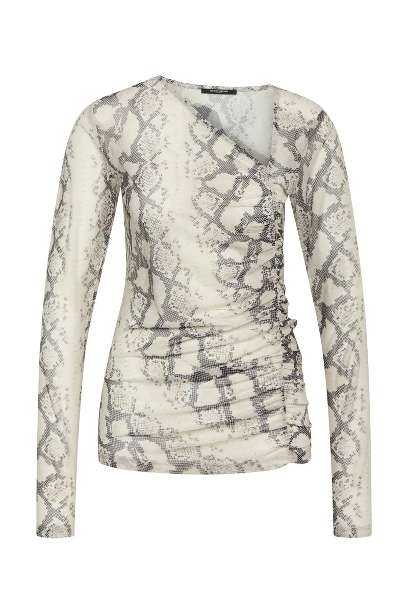 PhloxBBAstras blouse - Light snake print – Salka Verslun